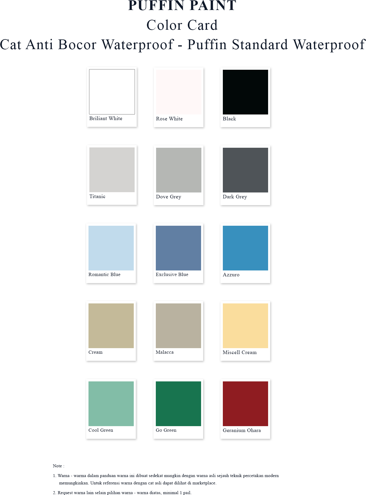 Puffin Standard Waterproof – Puffin Paint