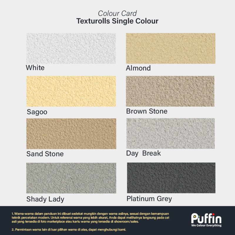 CK. Puffin Texturolls Single Colour | Puffin Paint